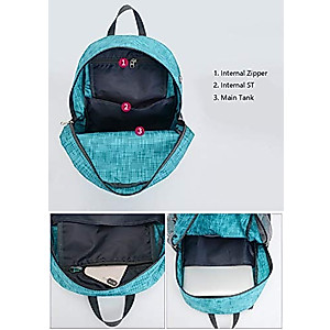 BROGEND Casual Small Backpack Folderable Daypack 15L for Hiking and Traveling (15L-Foldable, Black-F)