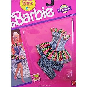 Barbie Jeans Week-End Fashions w Dress & Bermuda Shorts (1990 Arco Toys, Mattel)