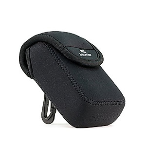 MegaGear Olympus Tough TG-6, TG-5, TG-4, TG-870, TG-860 Ultra Light Neoprene Camera Case, with Carabiner - Black (Model: MG794)