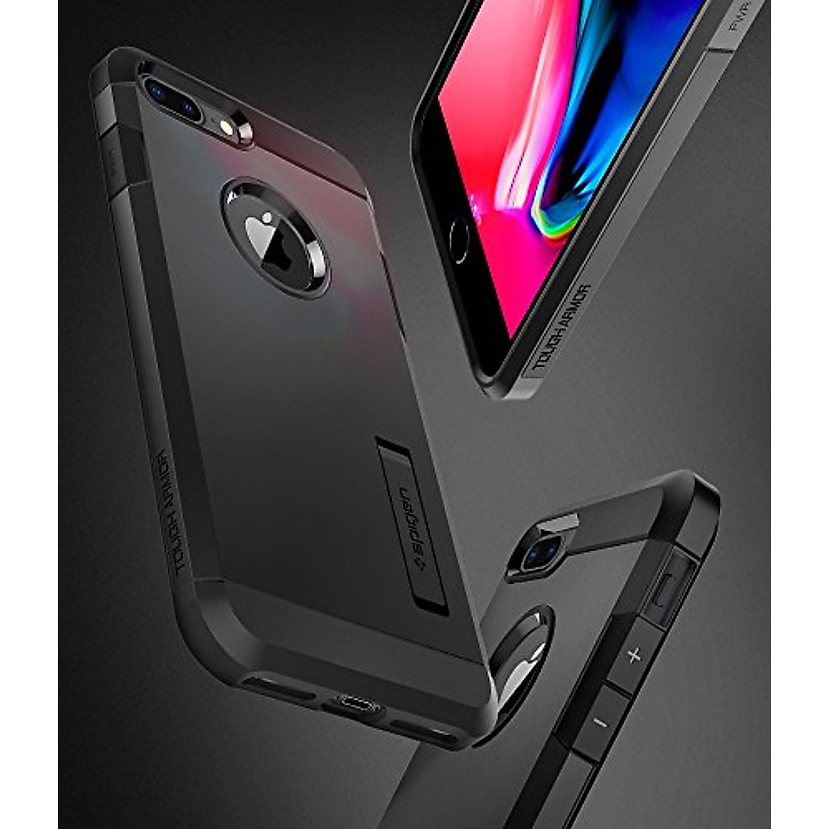 Spigen Tough Armor [2nd Generation] Designed for iPhone 8 Plus Case (2017) / Designed for iPhone 7 Plus Case (2016) - Black