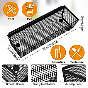 Faridabio Drawer Organizer,Silverware Organizer for Kitchen, Utensil Cutlery Tray with Interlocking Steel Mesh Metal Flatware Organizer Storage (6 pcs)