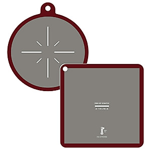 Athenia Premium FS Induction Cooktop Mat, Silicone Non-Slip Pad, Scratch Protection, Anti-Pollution, Easy to Clean, Heat Resistance upto 420℉ (Round 8.7", Square 9.8")- 1 Set (Round 1pc+ Square 1pc)
