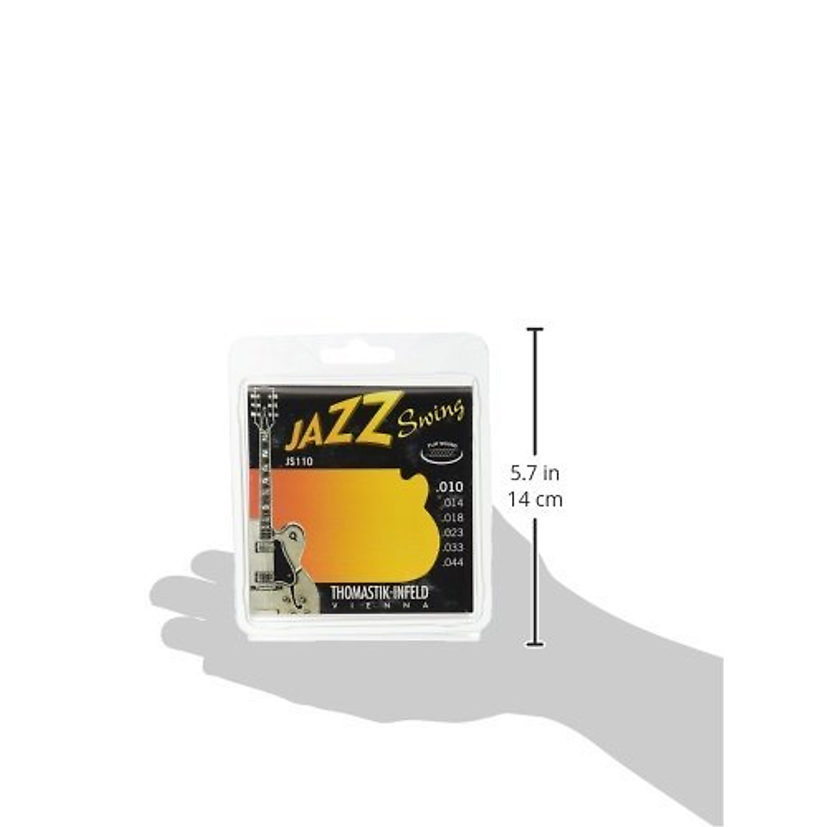 Thomastik-Infeld Jazz Guitar Swing Series 6 String Pure Nickel Flat Wounds E, B, G, D, A, E Set (JS110)