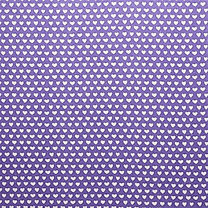 Mook Fabrics Flannel PRT Hearts, Purple