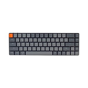 Keychron K7 Ultra-Slim 65% Layout 68 Keys Wireless Bluetooth/Wired Mechanical Keyboard, Hot Swappable Low-Profile Gateron Brown Switch White LED Backlit Keyboard Compatible with Mac Windows