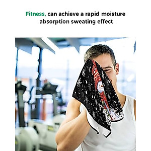 Golf Towel Xmas Snowman Christmas Snowflake Black,Waffle Pattern Microfiber Club Cleaner Golf Towels with Carabiner Clip for Women Men Dad,Winter Snow Golf Towel for Golf Bags Accessories,24x16in