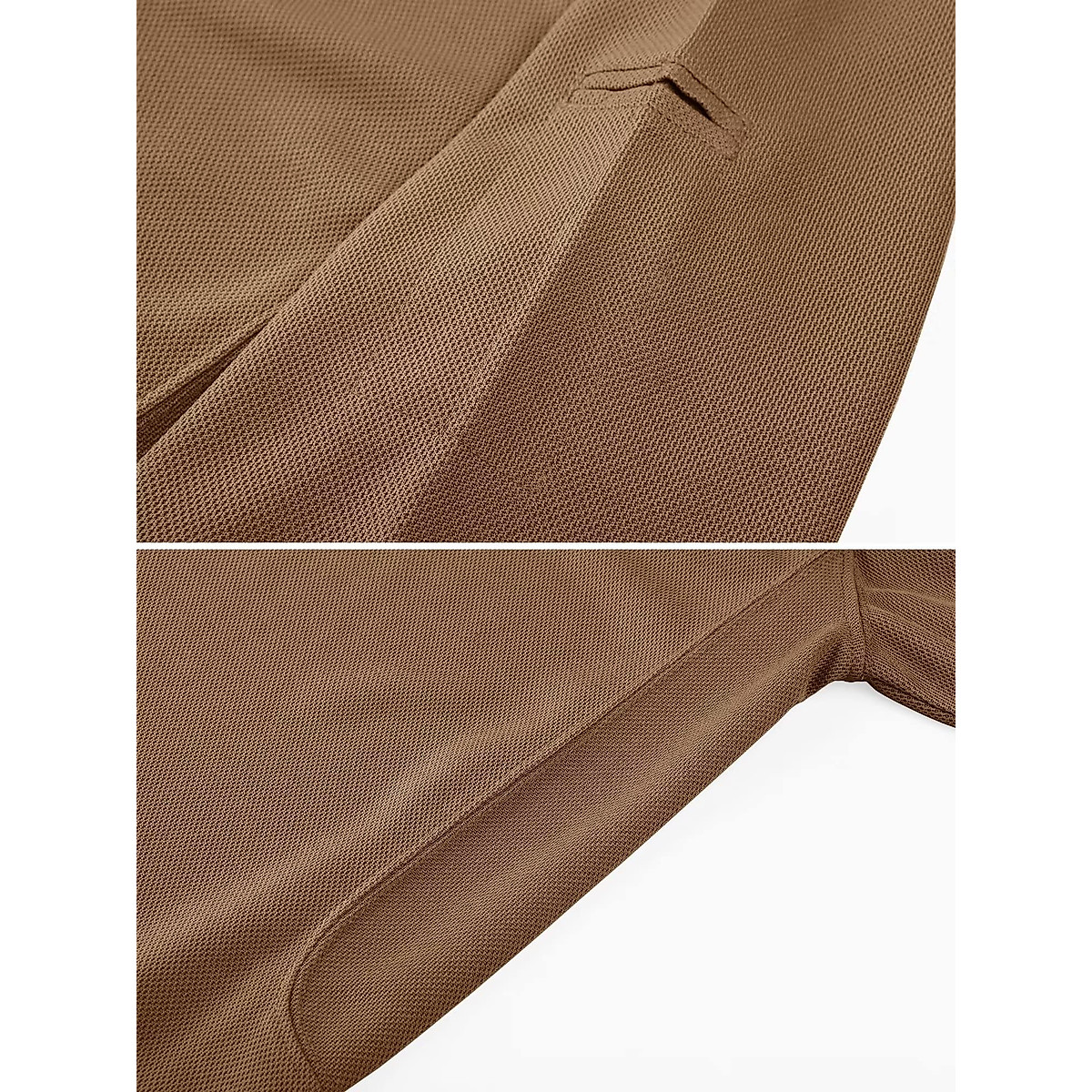 MAGCOMSEN Mens Polo Shirts Short Sleeve Work Shirts Golf Shirts Casual Shirts Quick Dry Shirts Summer Shirts Brown L