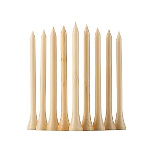GFGL Golf Tees Durable Bamboo Tees 100Pcs 3-1/4" Friendly Biodegradable Material Reduce Friction Side Spin More Stable (Primary)
