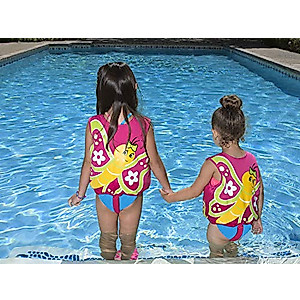 Poolmaster 50554 Learn-to-Swim Butterfly Swim Vest - 1-3 Years Old Pink, Small