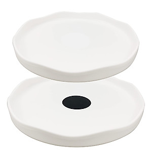 Lazy Susan Turntable Organizer for Cabinet Table 2Pack (9In+11In),Makeup Organizer,Spice Rack,Lazy Susan for Kitchen Organization,Bathroom Organizer,Desk Organizers-White