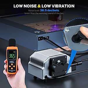 GEEKBEE Air Assist for Laser Cutter and Engraver, Air Assist Pump Kit, Adjustable 30L/Min, Air Assist for XTool D1, D1 Pro, Other Laser Cutter and CNC Cutting, Remove Smoke and Dust,Protect Laser Lens