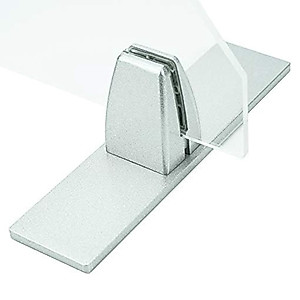 Pomojonbi Sneeze Guard Clamp Bracket, T-Shaped Desk Partition Clamp with Freestanding Base for Organic Glass or Acrylic Panel