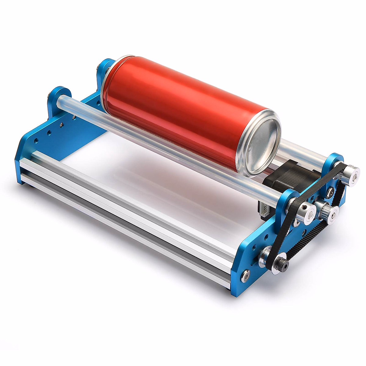 Genmitsu Laser Engraver Aluminum Y-axis Rotary Roller Engraving Module for Laser Engraving Cutting Cylindrical Objects Cans, DIY Laser Marking Compatible With Most Kinds of Desktop Laser Engravers
