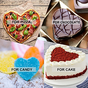 3 Pcs Cake Silicone Molds,Heart Shape Silicone Mold for Baking Homemade Dining,Reusable Silicone Fondant Mold Rainbow Mousse Cake Molds Cake Pan Air fryer Silicone Liners（8 In&6In&4In）