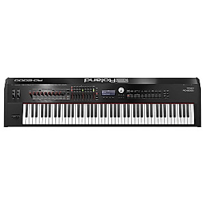 Roland RD-2000 88 Weighted Keys Digital Stage Piano - Bundle With Roland RPU-3 Pedal Unit with 3 Separate 1/4" Jacks, KS-20X Double Brace Keyboard X-Stand