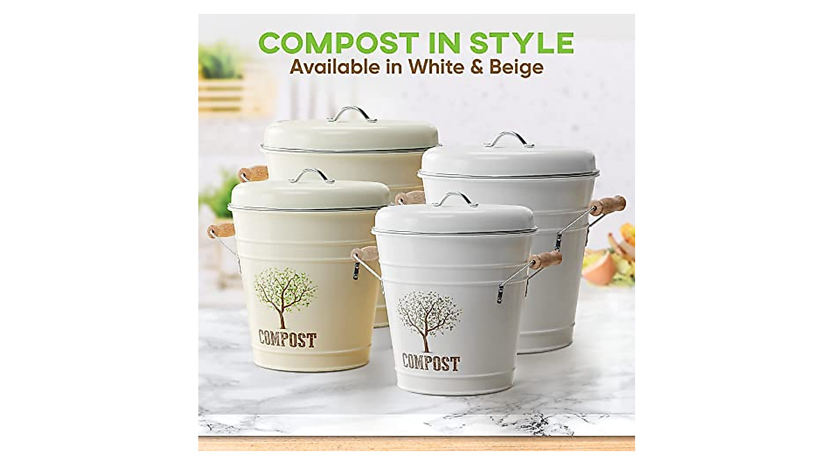 Third Rock 1.0 Gallon Kitchen Compost Bin - Eco-Friendly
