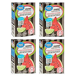 Great Value Electrolyte Energy 4 pack: Watermelon Limeade (40 packets)