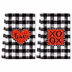 Siilues Spring Kitchen Towels Set of 2, 18x26 Inch Spring Dish Towels Flower Spring Decor Hand Towels Seasonal Spring Decorations for Home Drying Dishcloth (03)