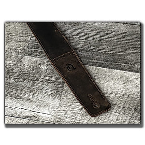 Anthology Gear "The Reticent Full Grain Leather Guitar Strap For Electric, Acoustic, and Bass Guitars (2", Whiskey Brown)