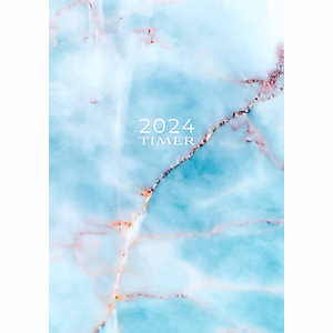 2024 Timer: Weekly Planner With Hourly Schedule | Vertical Layout Time Slots 5 AM – 11 PM | Week-To-View A4 Dated Agenda | Appointment Scheduling ... Week On 2 Pages Organizer Book | Marble Blue