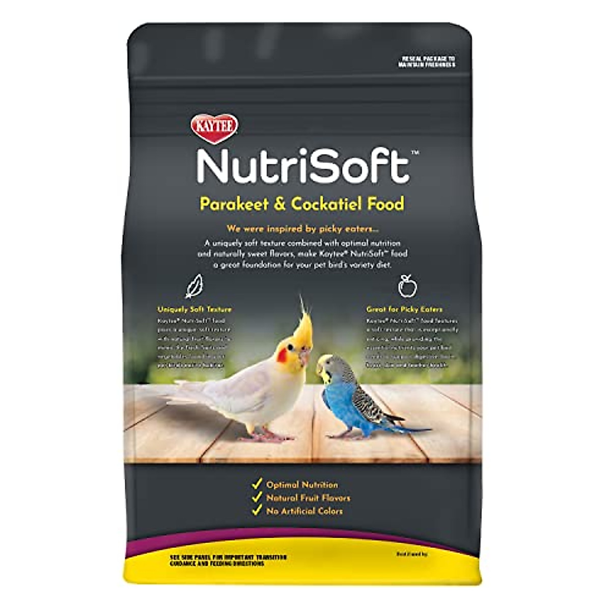 Kaytee Nutri Soft Pet Parakeet & Cockatiel Bird Food, 2 Pound