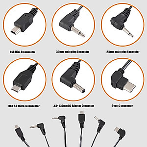 HOMEYUER External Power Supply Box with six Kind Jacks and ON/Off Switch for Various DC Equipment,Like Some Kinds Safe Box,Electronic Cabinet Lock,Toys,LED Lighting and so on.Output DC 6V