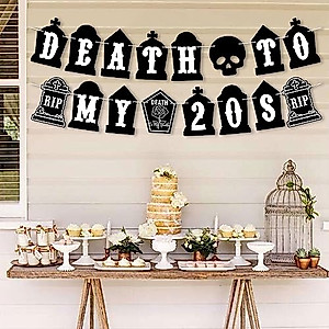 Black Death to My Twenties Banner, 30th Birthday Banner, Death to My 20s, Rip to My 20s Banner, Funeral for My Youth 30th Birthday for Women Lady Man 30th Birthday Party Decorations