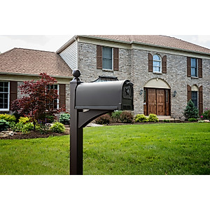 Gibraltar Arlington Large Capacity Galvanized Steel Bronze, Post-Mount Mailbox, AR15T000