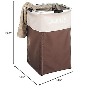 Whitmor Easycare Square Hamper Java