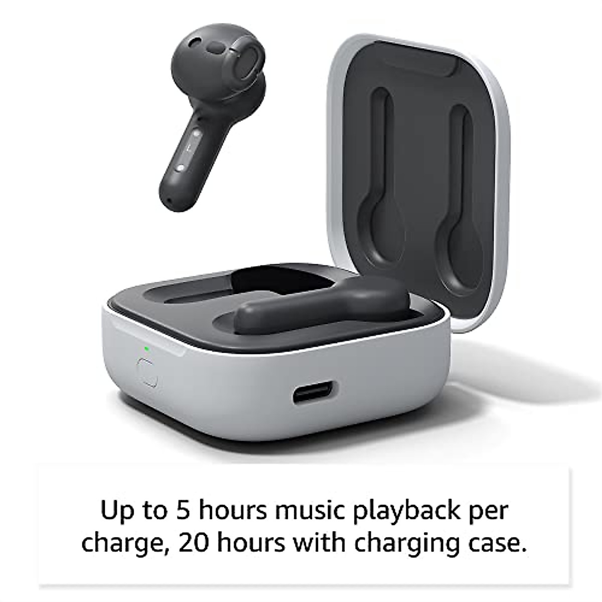 All-new Echo Buds (2023 Release) | Semi-in-ear, True Wireless Bluetooth 5.2 Earbuds with Alexa, multipoint, 20H battery with charging case, fast charging, sweat resistant | Black