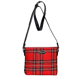 Signare Tapestry Crossbody Purse Small Shoulder Bag for Women with Red Royal Stewart Tartan Design (XB02-RSTT)