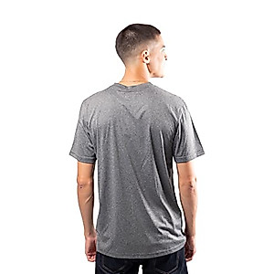 Ultra Game NBA Los Angeles Lakers Mens Active Tee Shirt, Charcoal Heather, Large