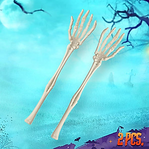 Amscan Boneyard Serving Skeleton Hands | Food Table Decorations for Halloween Party | Haunted House Cemetery, Salad Tongs