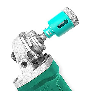 UOOU Diamond Hole Saw Kit for Porcelain Tile Ceramic Marble Brick Vacuum Brazed Diamond Core Drill Bits Deluxe Set for Porcelain Tile Granite Marble Stone Brick. ((25mm 35mm 45mm 51mm 65mm 75mm)+Sds Adapter)