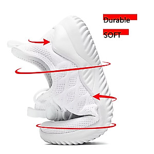 Womens Fashion Walking Sneakers Trainers Running Tennis Ladies Shoes Sports Jogging Gym Breathable Soft Sole Work Shoes White