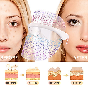 Meifuly 7 Colors L ED Light Therapy Face Mask, Lightweight, Portable