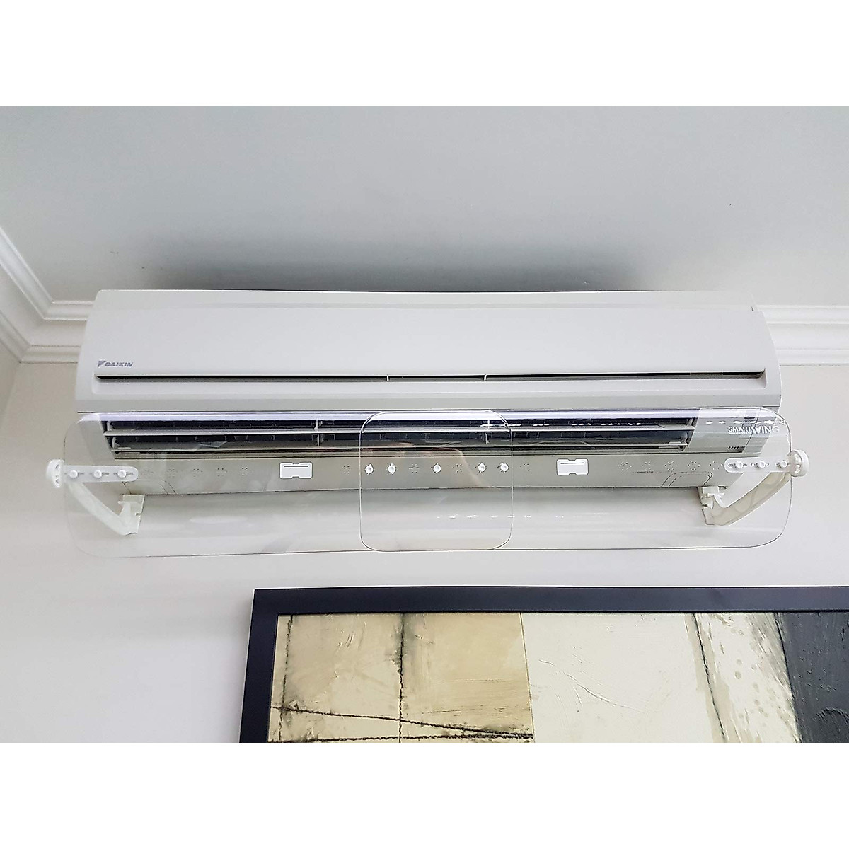 Baffle Shield for Air Conditioner, AC Split Unit Flow Deflector, Air conditioner accessory, Adjustable Smart Wing