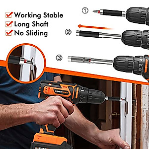 ENERTWIST Screwdriver Bit Set, 45Pcs 1/4" Impact Driver Bit Set with Impact Grade Socket Adapter for Automotive Mechanic Vehicle Repairs, DIY, Household Maintenance and Most General Repairs