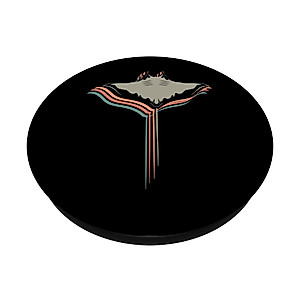 Retro Stingray Aquarium Scuba Diver Ocean Animal Manta Ray PopSockets Swappable PopGrip