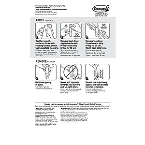 Command Small , Damage Free Hanging Wall Hooks with Adhesive Strips, No Tools Wall Hooks for Hanging Decorations in Living Spaces, 2 Clear Wall Hooks and 4 Command Strips