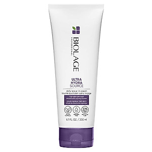 Biolage Ultra Hydra Source Leave-in Cream with Cupuacu Butter | Conditions & Softens Hair | For Very Dry Hair | Vegan | Silicone & Paraben Free | Cruelty Free | 6.7 Fl. Oz