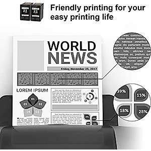 GPC Image Remanufactured Ink Cartridge Replacement for HP 21XL C9351AN to use with FAX 3180 1250 deskjet f380 D1520 D2430 F335 F1530 D1520 F300 F1455 D2430 PSC 1401 1410 1417 Printer Tray(2 Black)
