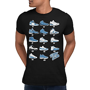 Jordan Retro Sneakers University Blue Image T Shirt to Match Jordans, Tee to Match Jordan 1 2 3 4 5 6 11 12 13