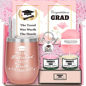 Graduation Gifts for Her 2023, College Gifts, Relaxing Spa Basket Gift with Tumbler, Masters Degree Grad New Job Class of 2023 For Girls Graduates Women (Graduation)