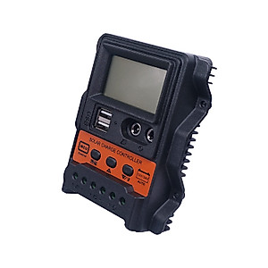 weideer 4 String PV Combiner Box and 20A Solar Charger Controller 12V/24V Adjustable LCD Display for Solar Panel System