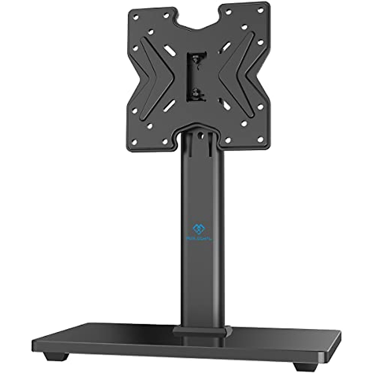 PERLESMITH Swivel Universal TV Stand/Base - Table Top TV Stand for 19-43 inch LCD LED TVs/Monitor/PC - Height Adjustable TV Mount Stand with Tempered Glass Base, VESA 200x200mm, PSTVS07