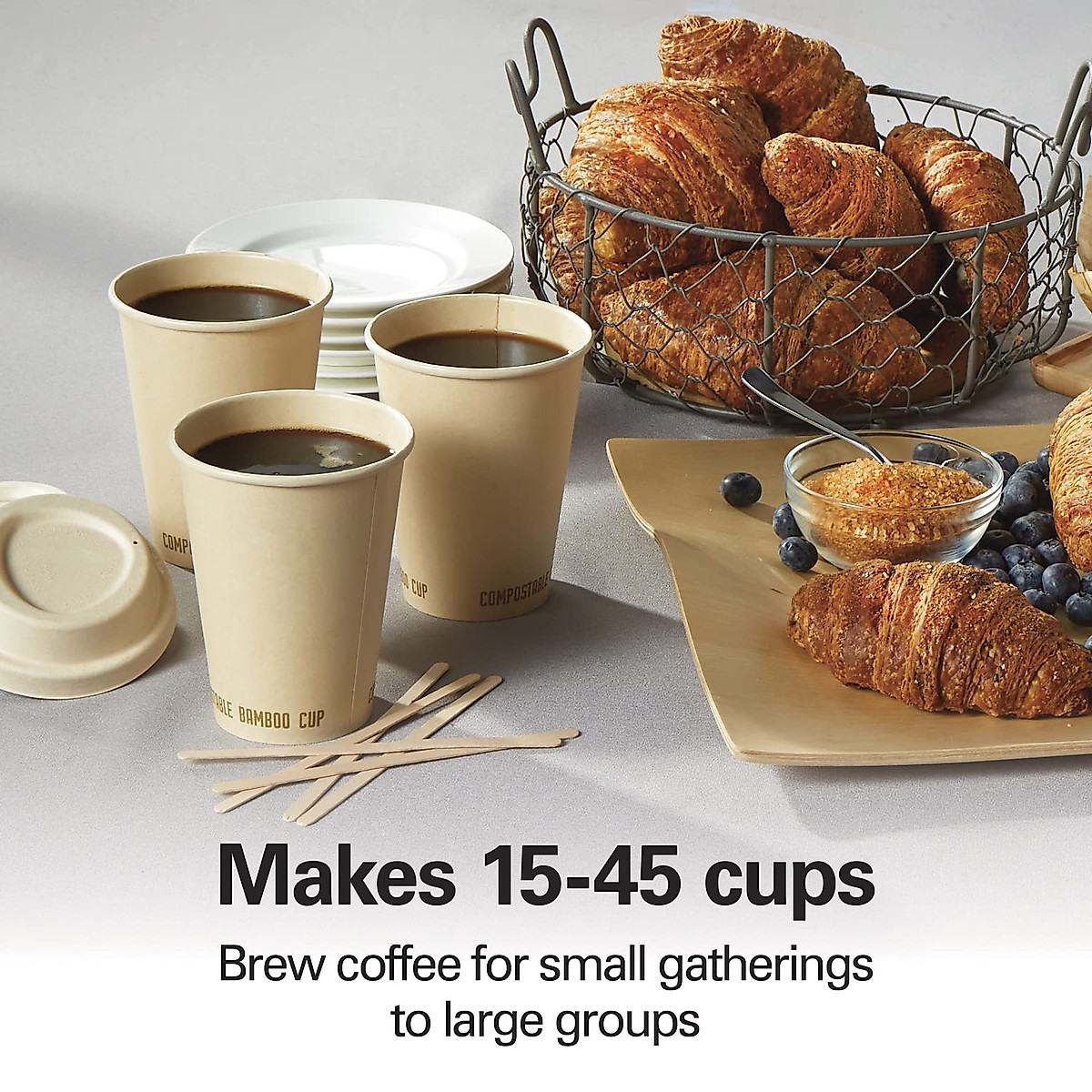 Hamilton Beach 45 Cup Coffee Urn and Hot Beverage Dispenser, Silver (40519)