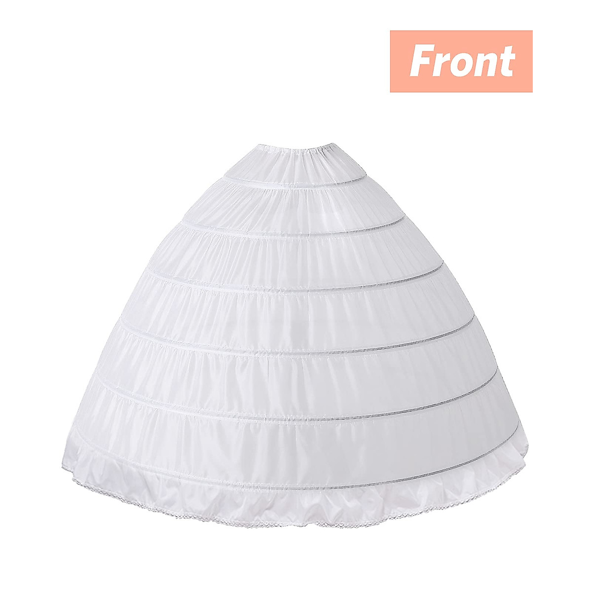 dgdgbaby Hoop Skirt Crinoline Underskirt Petticoat for Women Ball Gown Bridal Tulle Underskirt Wedding Dress (4 Hoops White)