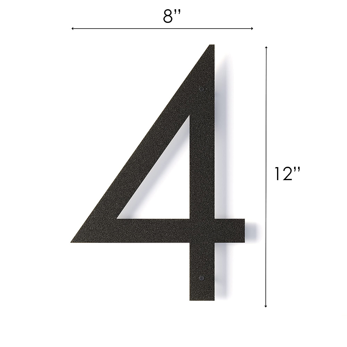 12 Inch Modern Floating House Numbers for Outside | Large Metal House Numbers for Outdoors | Black Coated Rust-Proof Home Address Numbers/Plaques | Metal Numbers