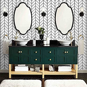 LXCREAT Removable Wallpaper Forgiving Black/White Stripes Peel and Stick Wallpaper 17.71 in X 118 in Modern Self Adhesive Vinyl for Home Renovation